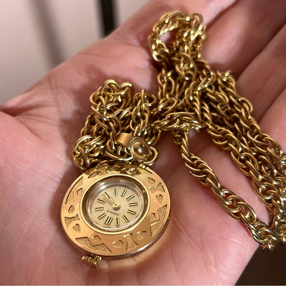 Bulova | Accessories | Vintage Bulova Caravelle Gold Long Watch Chain ...